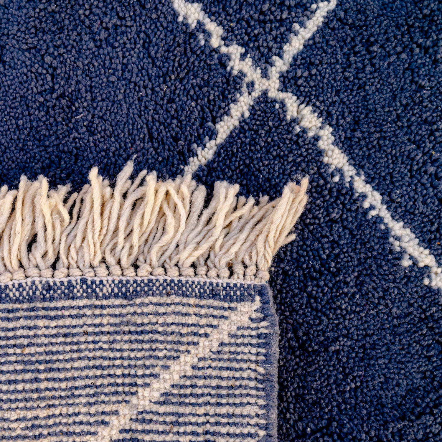 Chaouen Rug: Classic Patterns with Elegant Blue – Zarabe